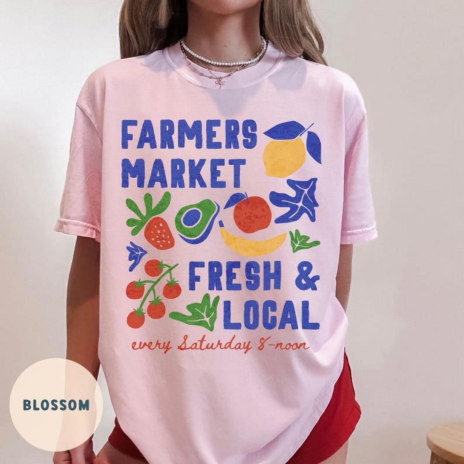 Farmers Market T-shirt, Fruit T-shirt, Tomato Girl Summer, Aesthetic T ...