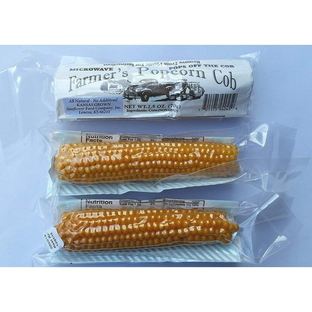Farmers Popcorn Cob - Microwave Pops Off the Cob- 3 Pack All Natural ...
