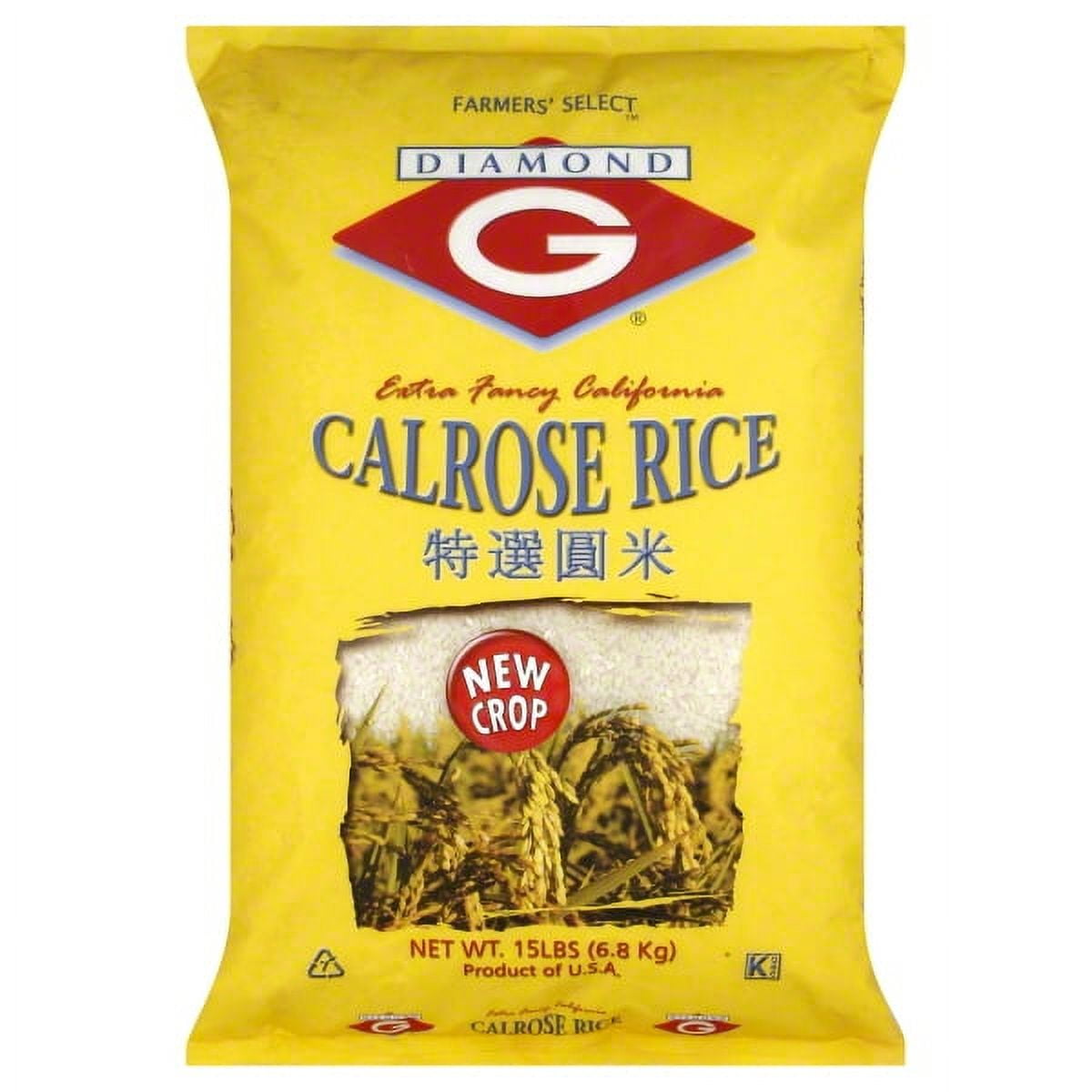 Farmers Select Diamond G Calrose Rice, Big 15 lb Bag - Walmart.com