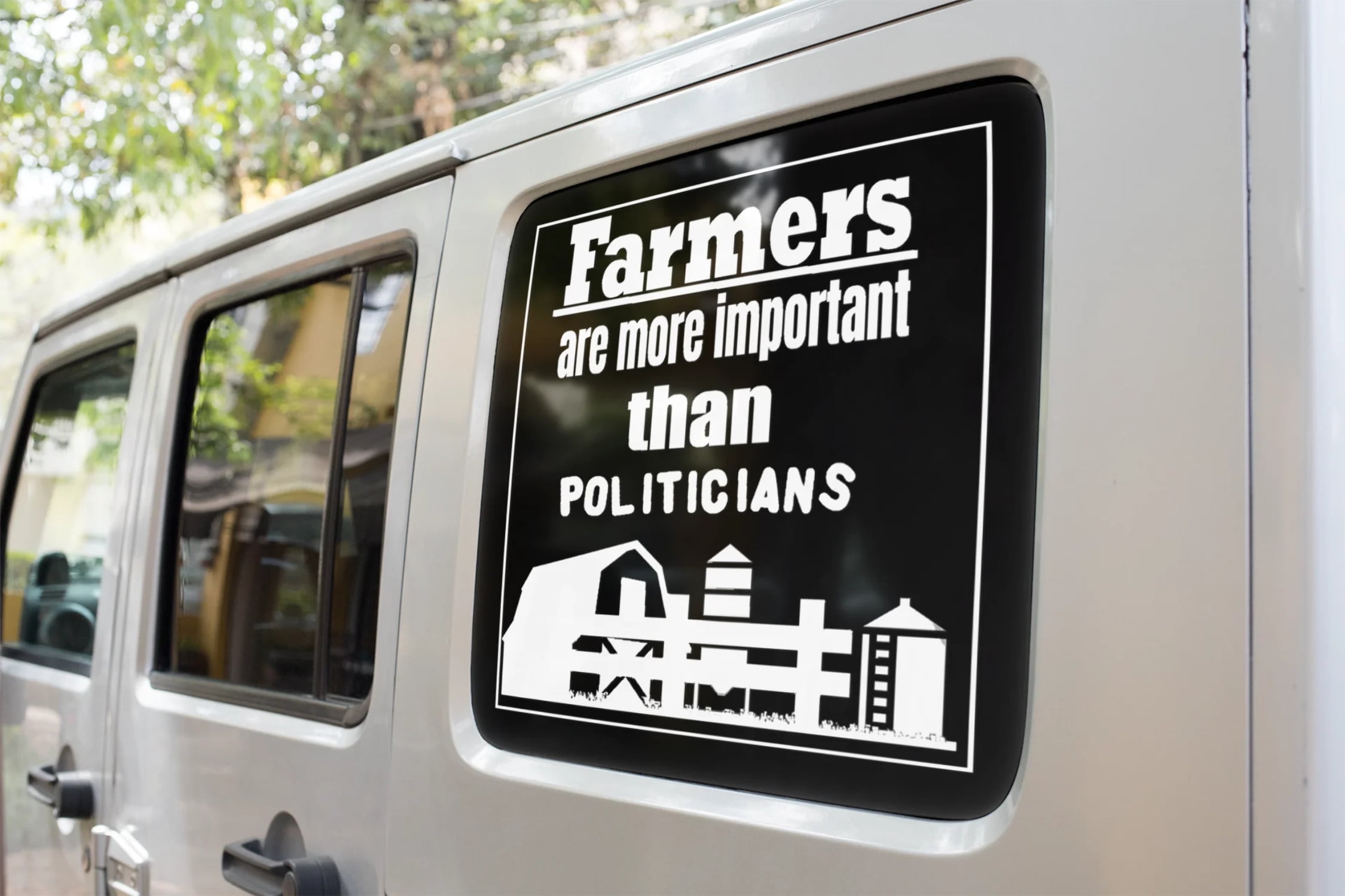 Farmers are more important than Politicians vinyl decal sticker,car ...