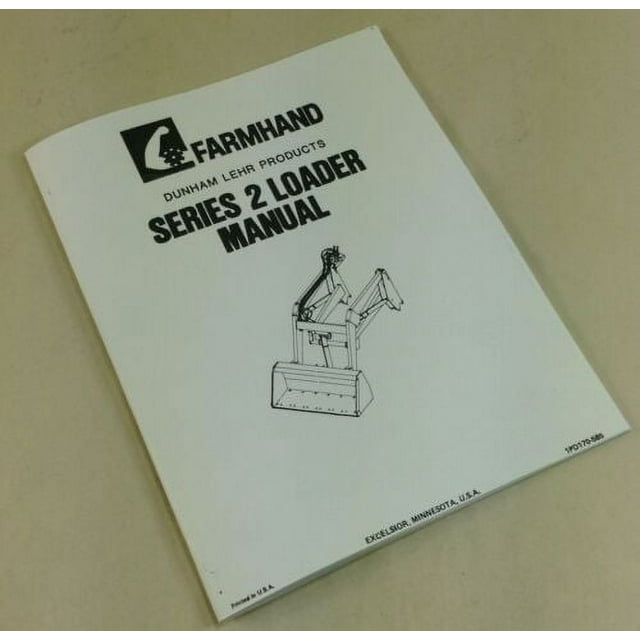 Farmhand Dunham Lehr Series 2 Loader Operators Manual Parts List ...