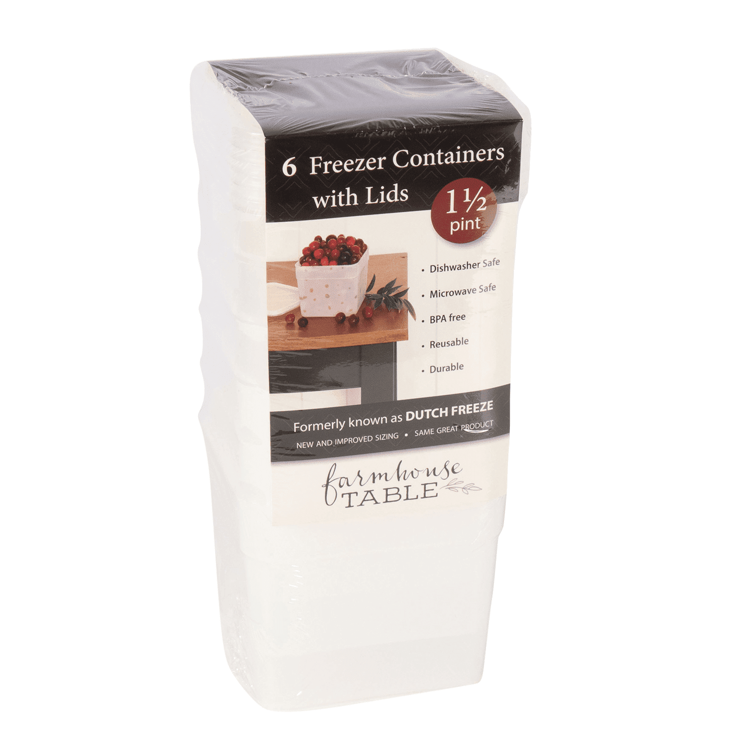 Farmhouse - 1.5 Pint Size Freezer Boxes 6 Pack - Walmart.com