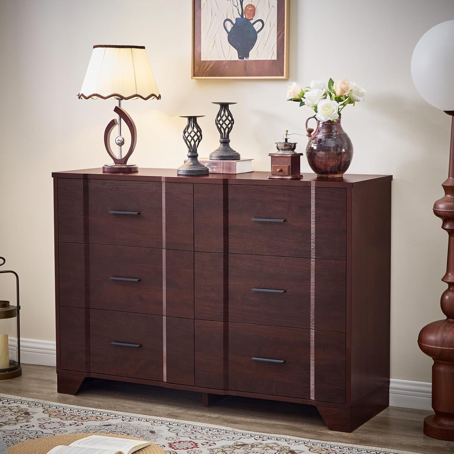 Farmhouse 4 Drawer Dresser for Bedroom Wood Chest of Drawers for ...