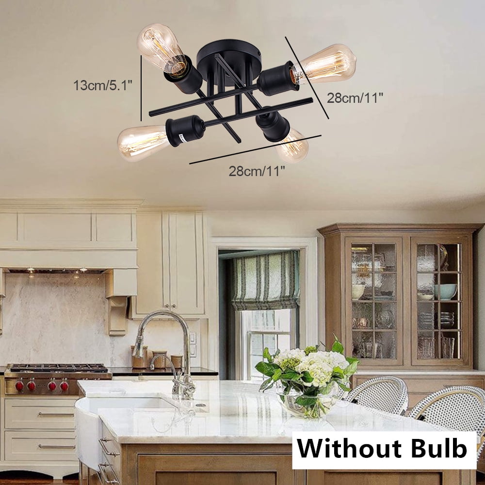 Farmhouse 4-Light Lamp Pendant Ceiling Light Fixture Industrial ...