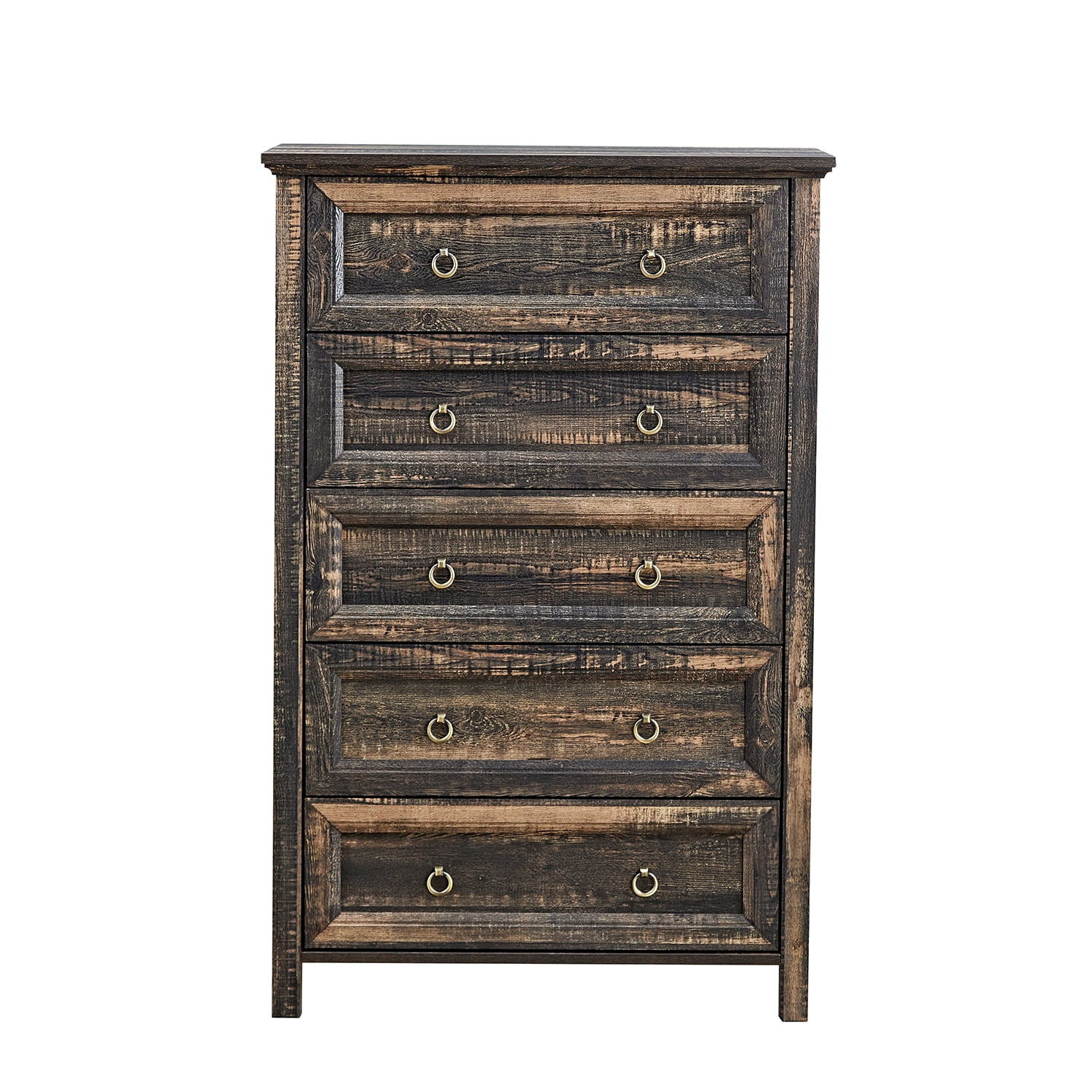 Farmhouse 5 Drawer Dressser for Bedroom, Wood Dressers & Chests of ...