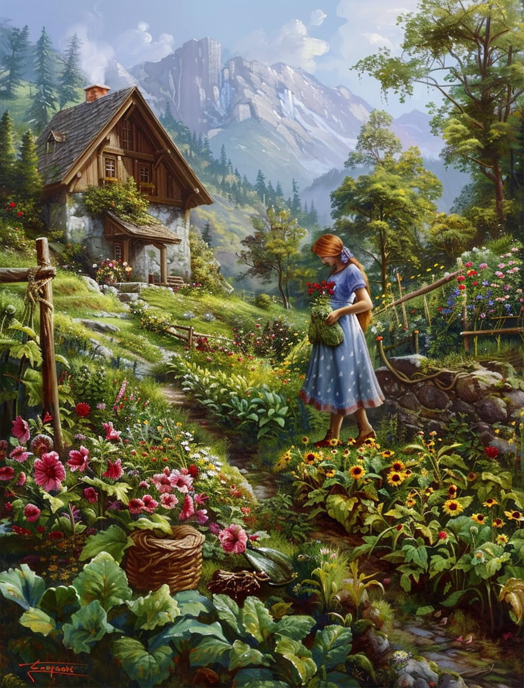 Farmhouse 500 Pieces Puzzle for Adults Educational Intellectual Jigsaw Puzzle Scenery puzzles ...