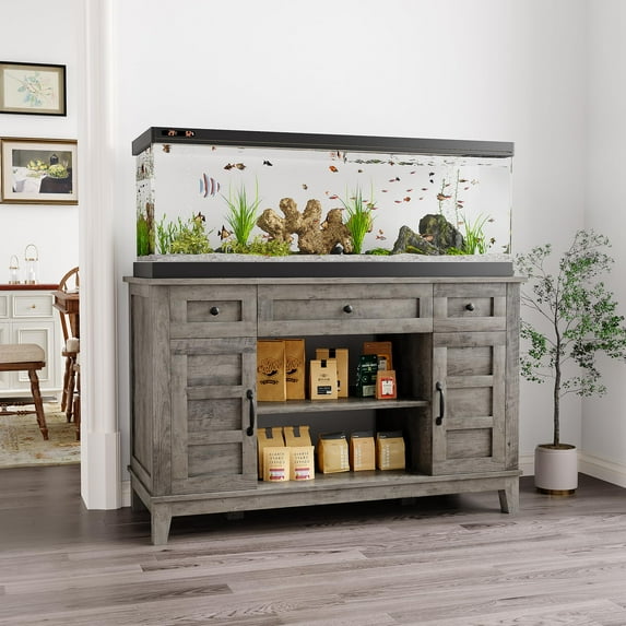 Farmhouse 55-75 Gallon Fish Tank Stand, Aquarium Stand with Power ...