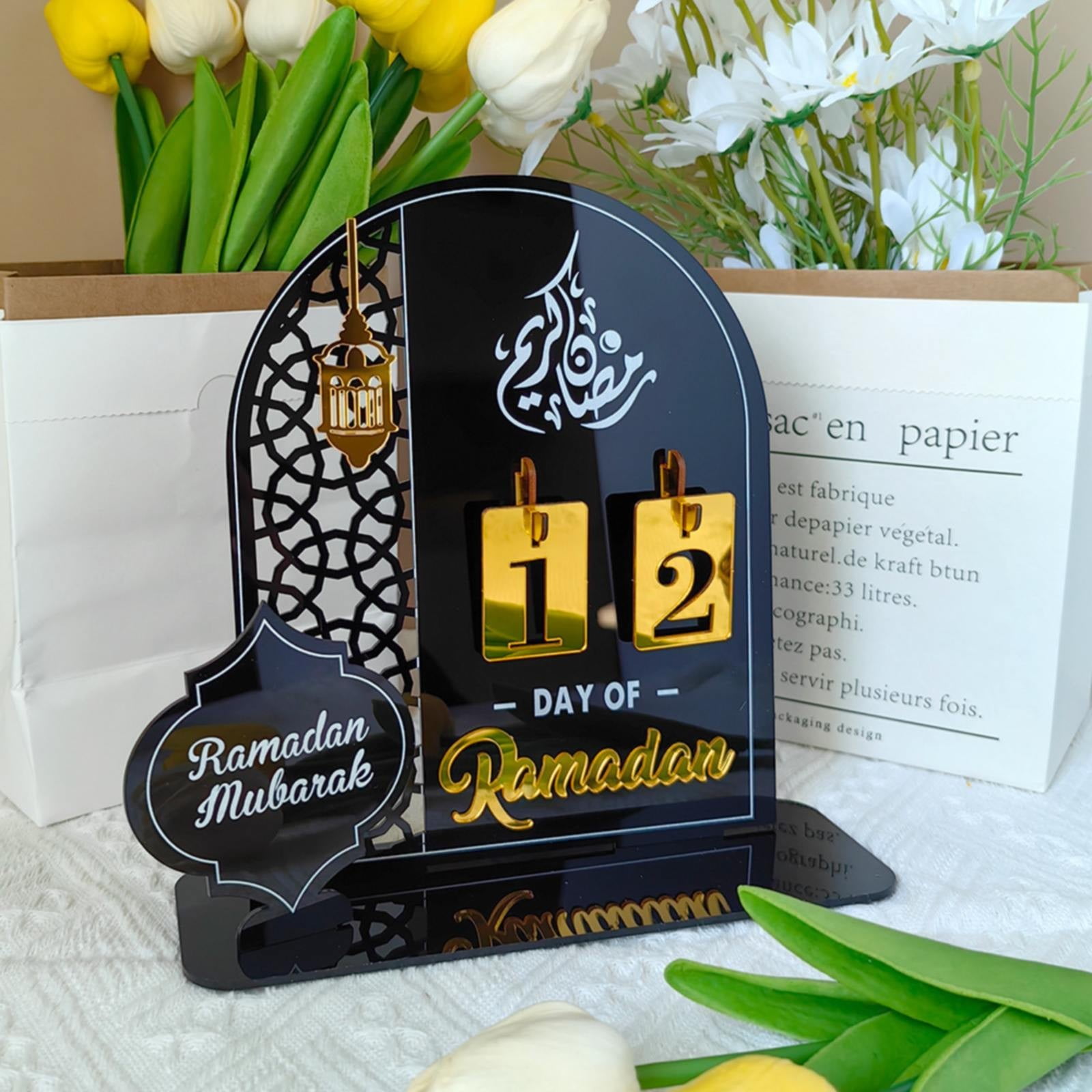 Farmhouse Acrylic Ramadan Countdown Calendar Golden Ramadan Decorations ...