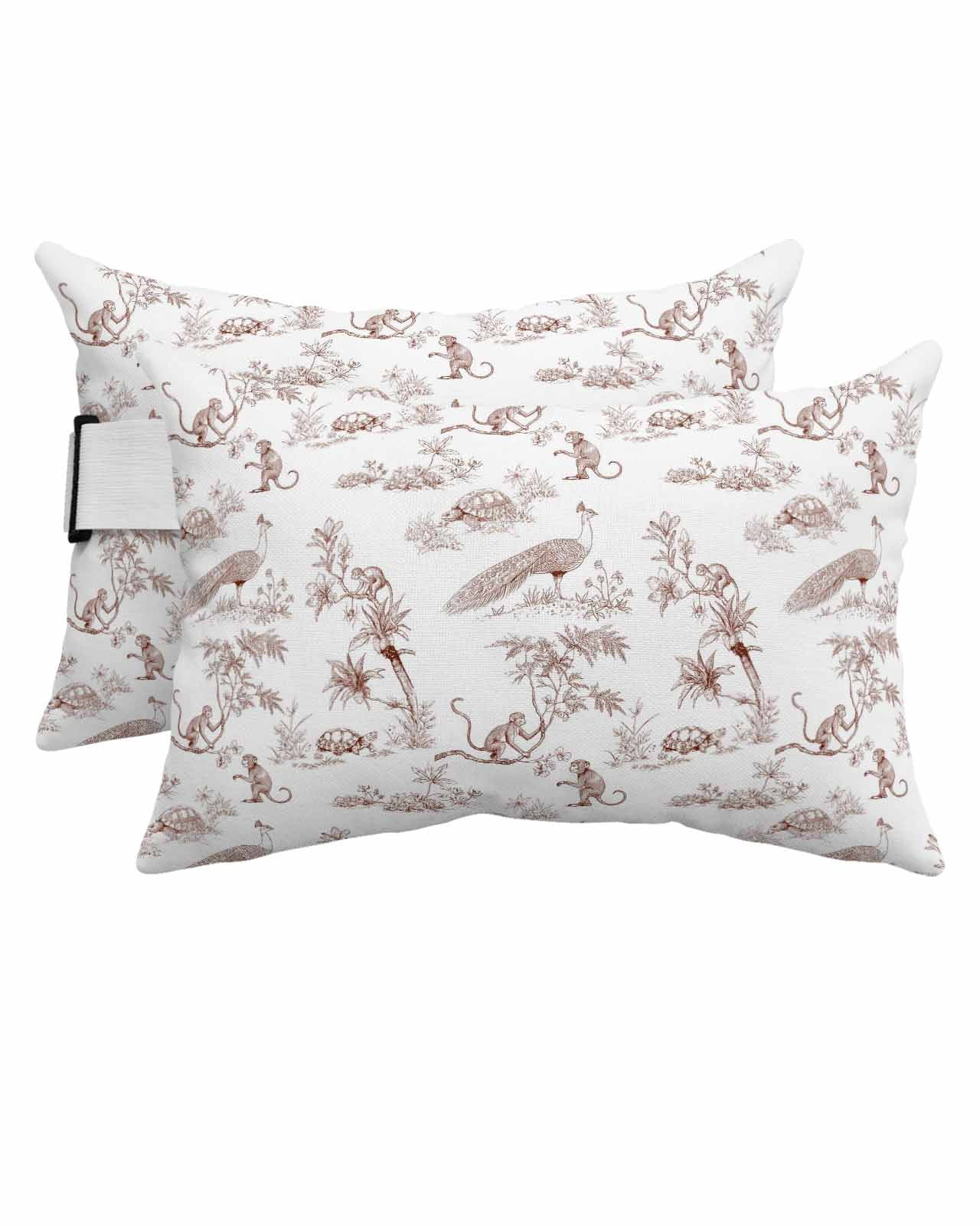 Farmhouse Animal Outdoor Head Resting Pillows with Insert Rustic Plant ...