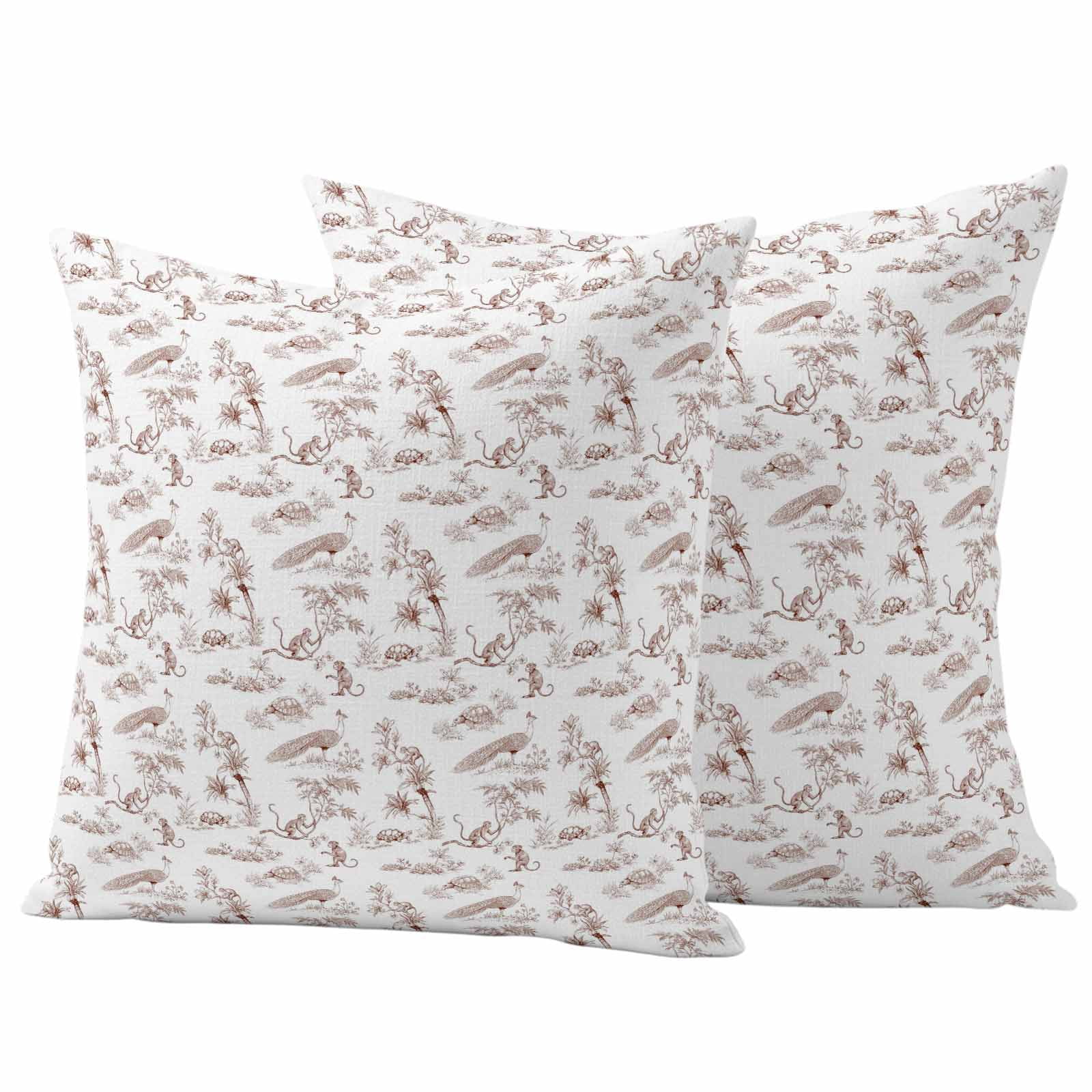 Farmhouse Animal Outdoor Pillow Covers Set of 2 Rustic Plant Turtles ...
