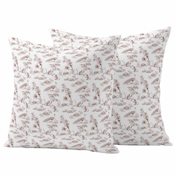 Farmhouse Animal Outdoor Pillow Covers Set of 2 Rustic Plant Turtles ...