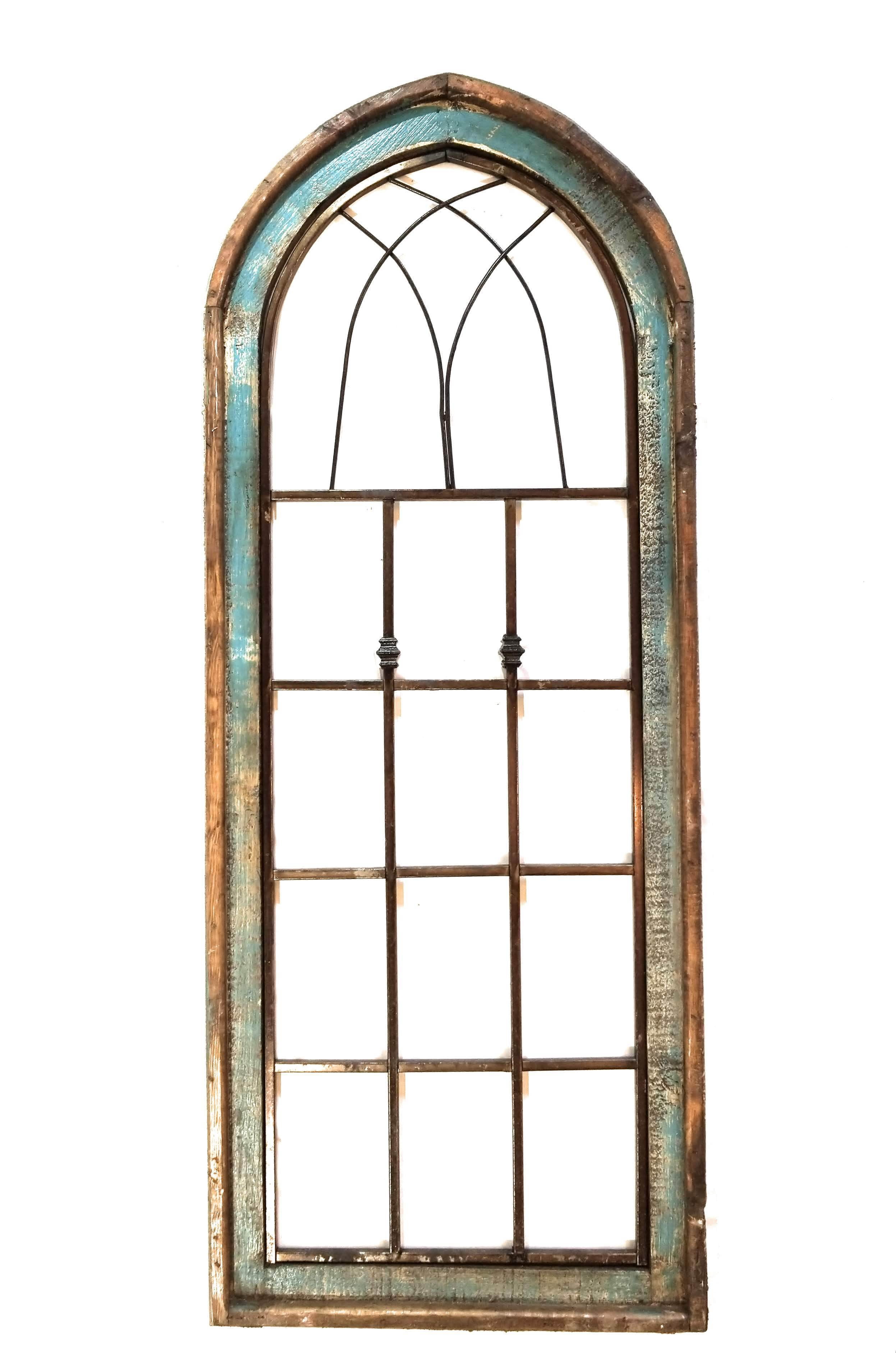 Farmhouse Arched Wood and Metal Window-2 Colors- The Harmony Window ...