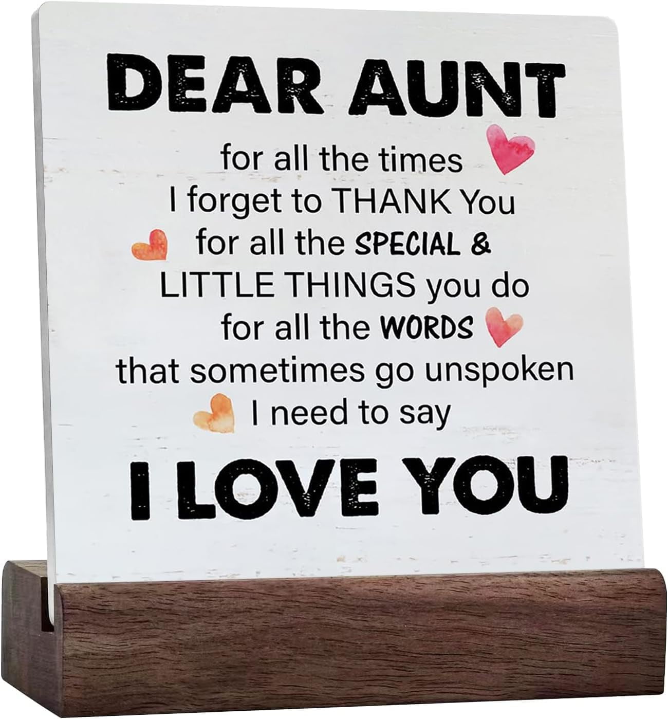 Farmhouse Aunt Ceramic Table Sign Rustic Style Dear Aunt I Need To Say ...