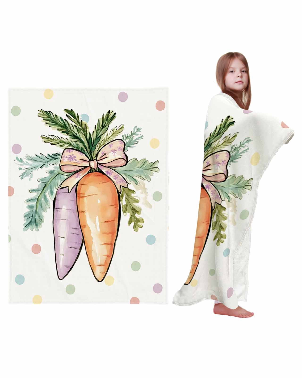 Farmhouse Baby Blankets for Girls/Boys, Radish Polka Dot Watercolor ...