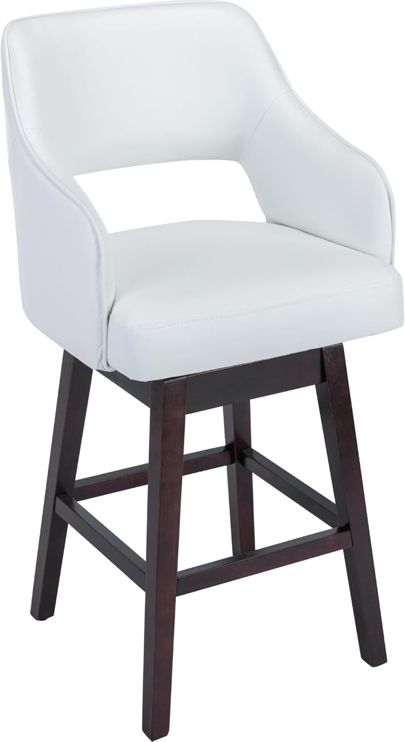 Farmhouse Bar Stools with Arm for Kitchen Island, 28" Swivel Counter ...