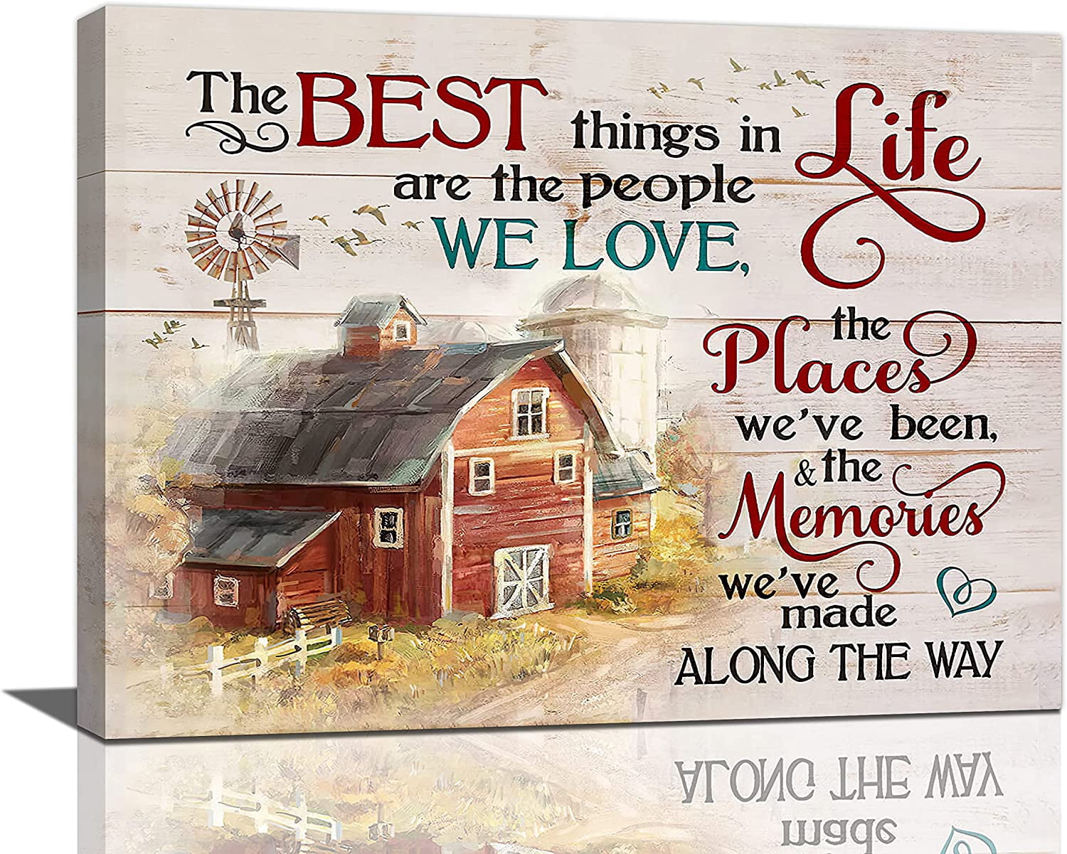 Farmhouse Barn Wall Art Rustic Barn cross Wall Decor Life Quotes ...