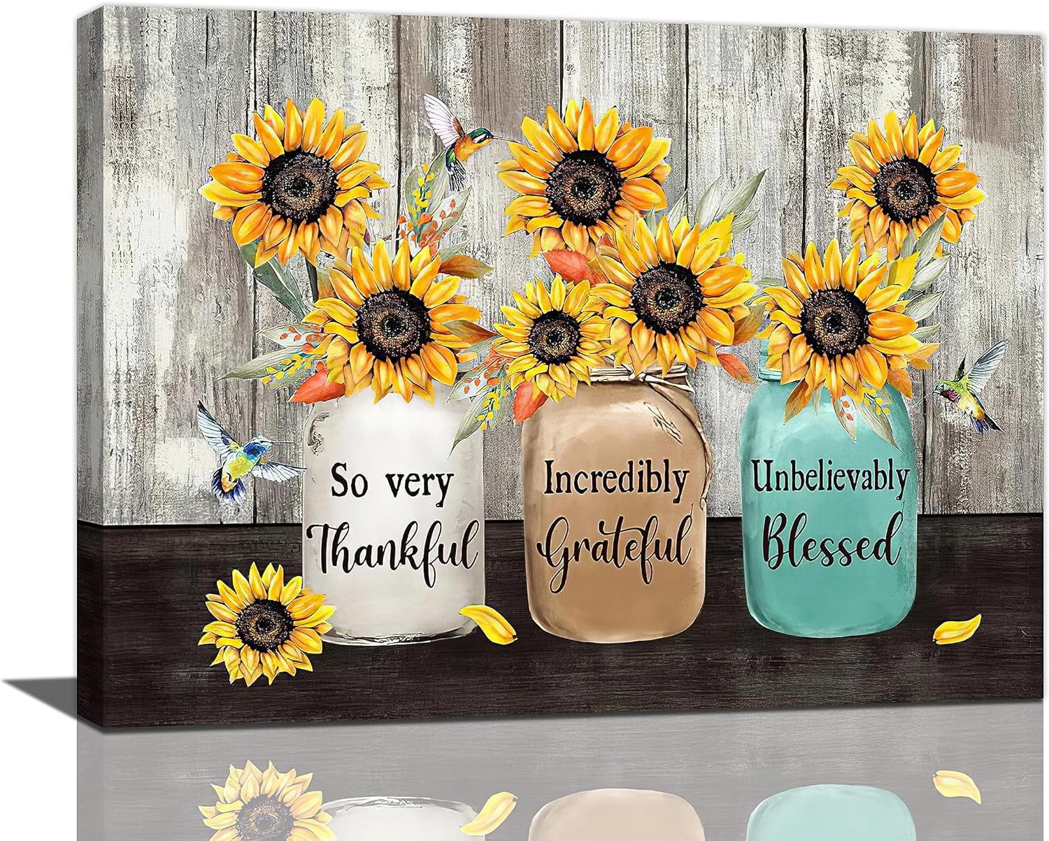 Farmhouse Bathroom Sunflower Canvas Wall Art Sunflower Pictures Wall ...