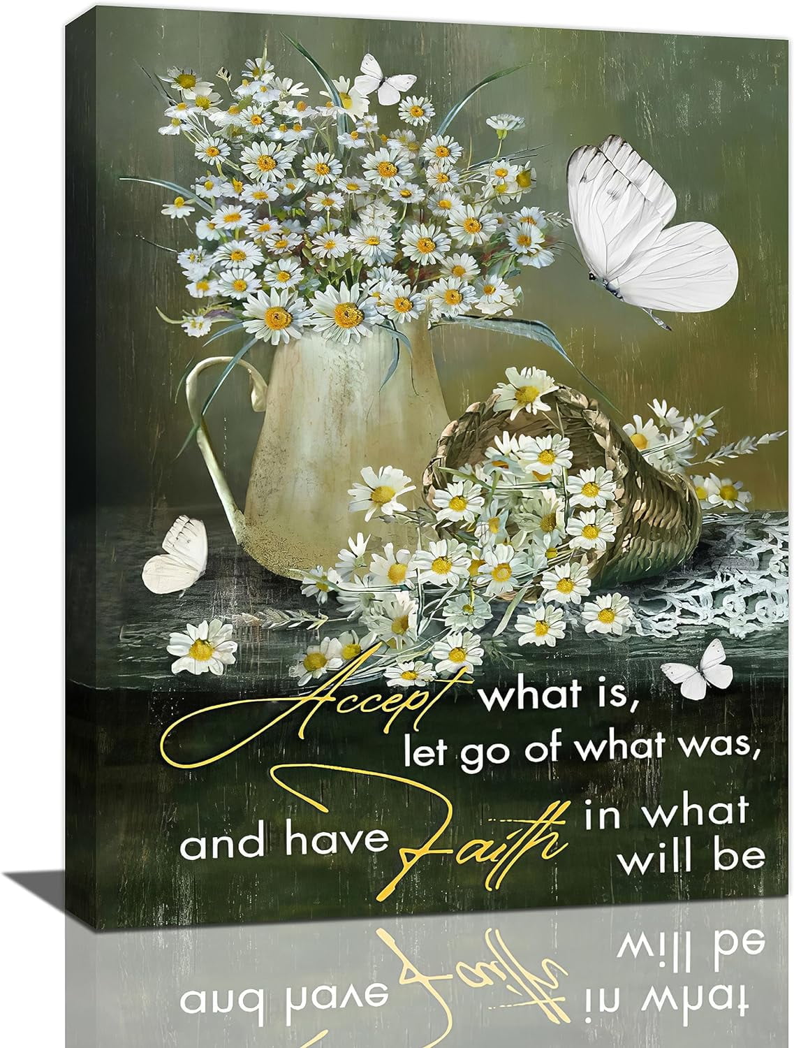 Farmhouse Bathroom Wall Art Christian Daisy Bible Verse Pictures Wall ...