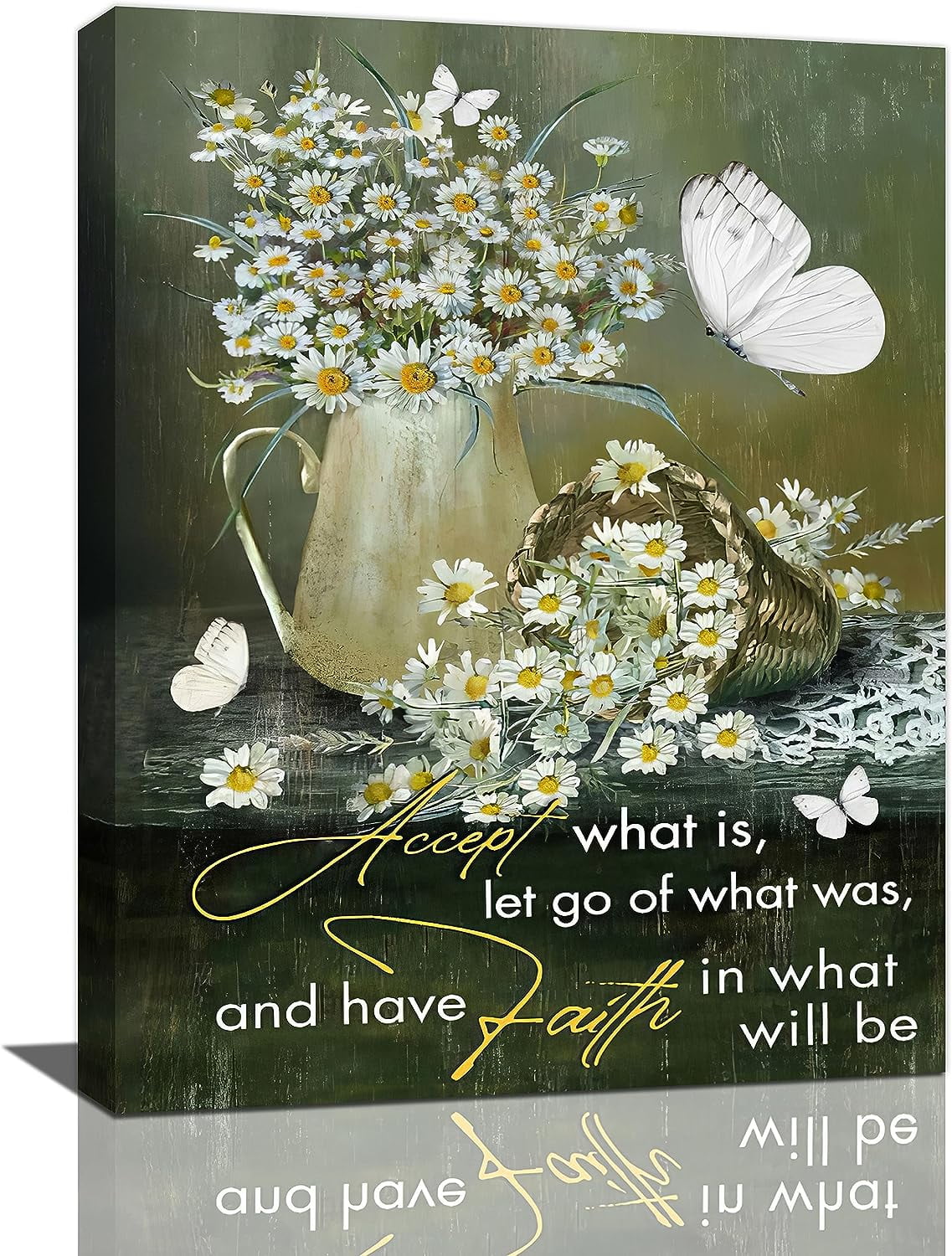 Farmhouse Bathroom Wall Art Christian Daisy Bible Verse Pictures Wall ...