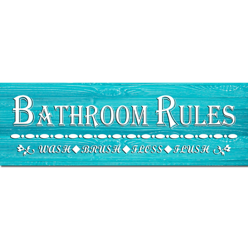Farmhouse Bathroom Wall Decor - Funny Bathroom Signs with Rules ...
