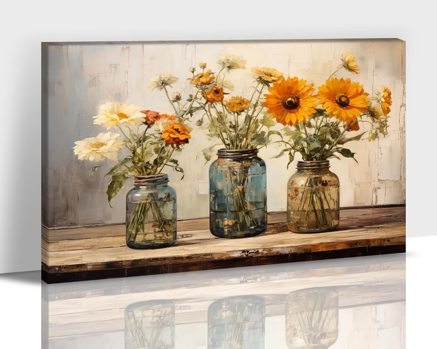 Farmhouse Bathroom Wall Decor Rustic Bathroom Wall Art, Cotton Canvas ...