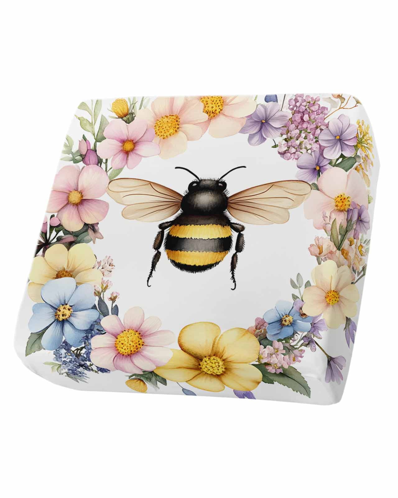 Farmhouse Bee Wreath Sofa Couch Cushion Covers Washable, Removable ...