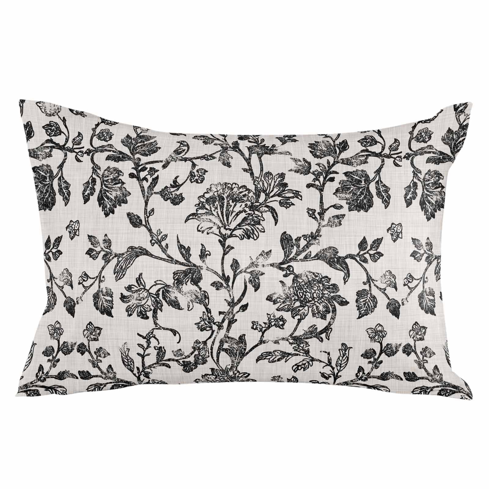 Farmhouse Black Throw Pillow Cover 12 x 20 Inch Decorative Pillow Cover ...