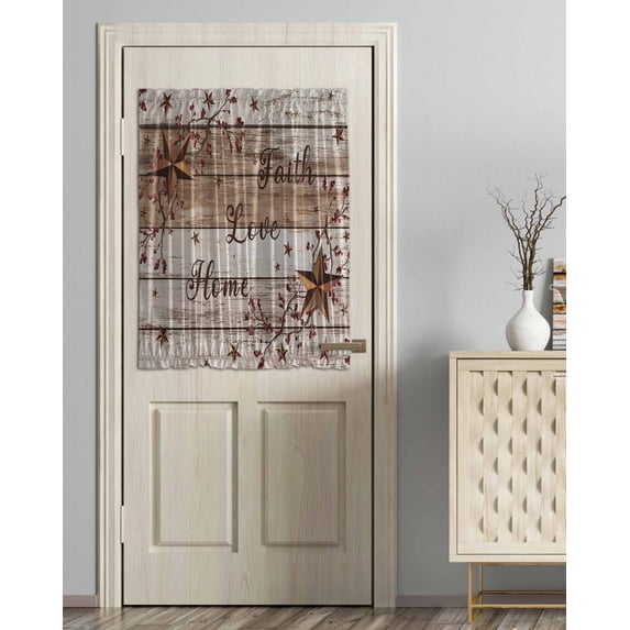 Farmhouse Blackout Curtains, French Door Curtains for Door Window ...
