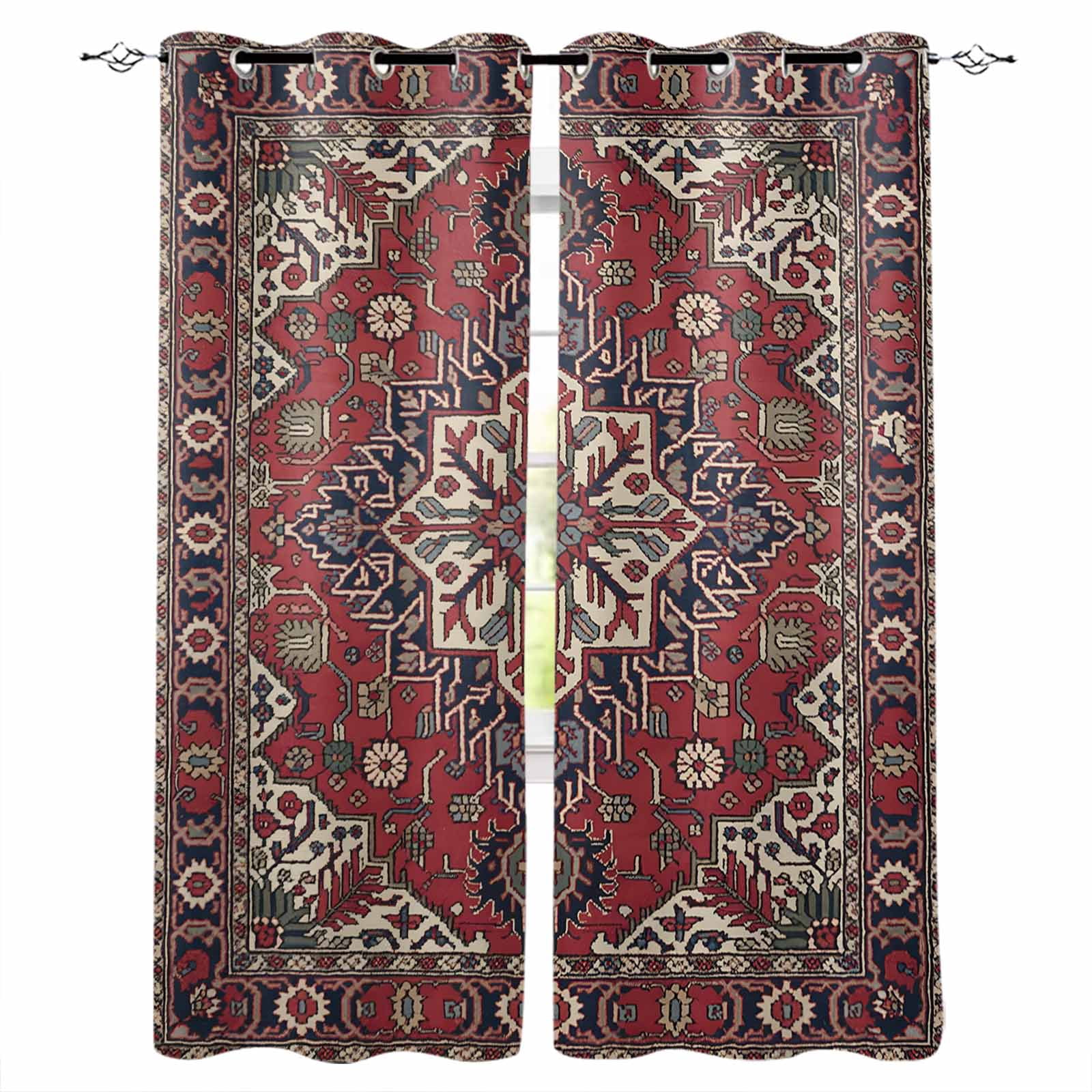 Farmhouse Boho Blackout Curtains for Bedroom/Living Room, Thermal ...