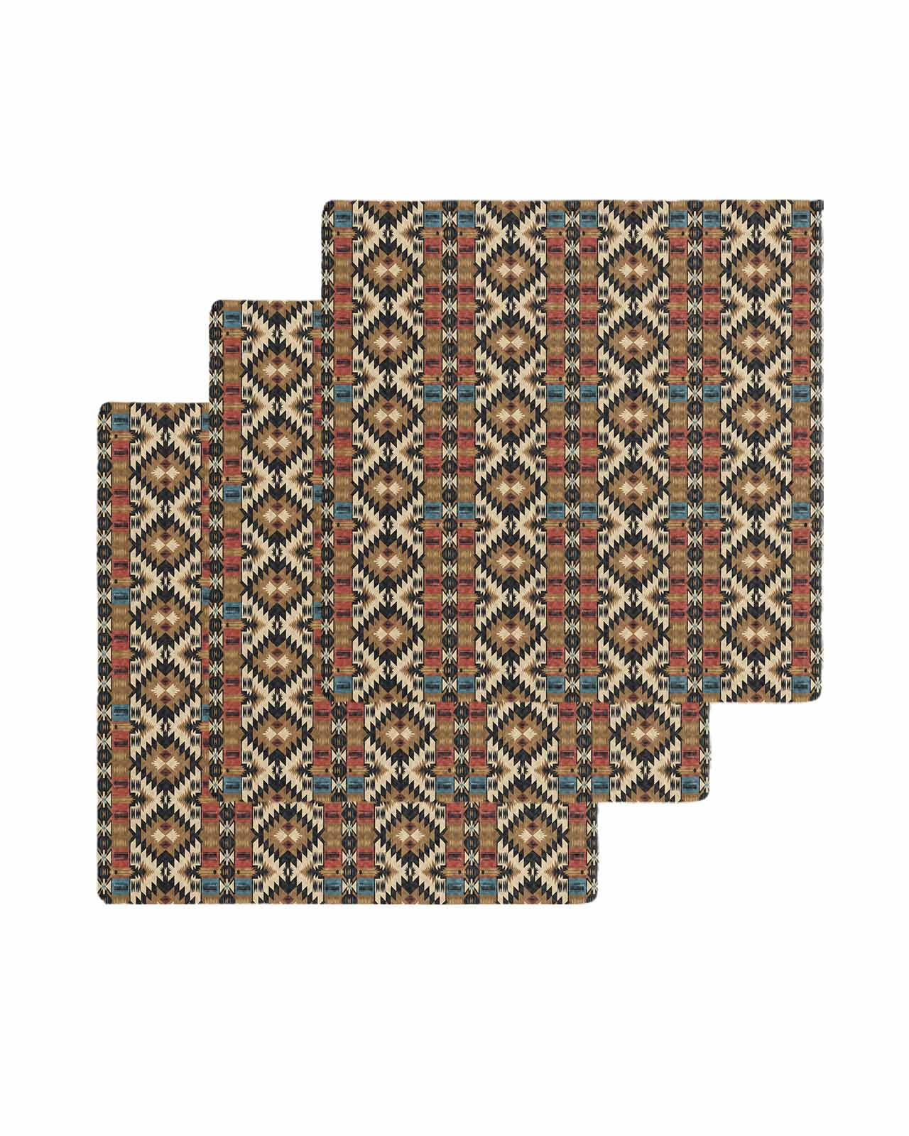 Farmhouse Boho Kitchen Dish Towels for Drying Dishes Set of 3, Retro Rustic Abstract Tribal ...