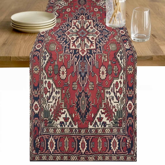 Farmhouse Boho Table Runner 90 Inches Long Farmhouse Dress Scarves, Red ...