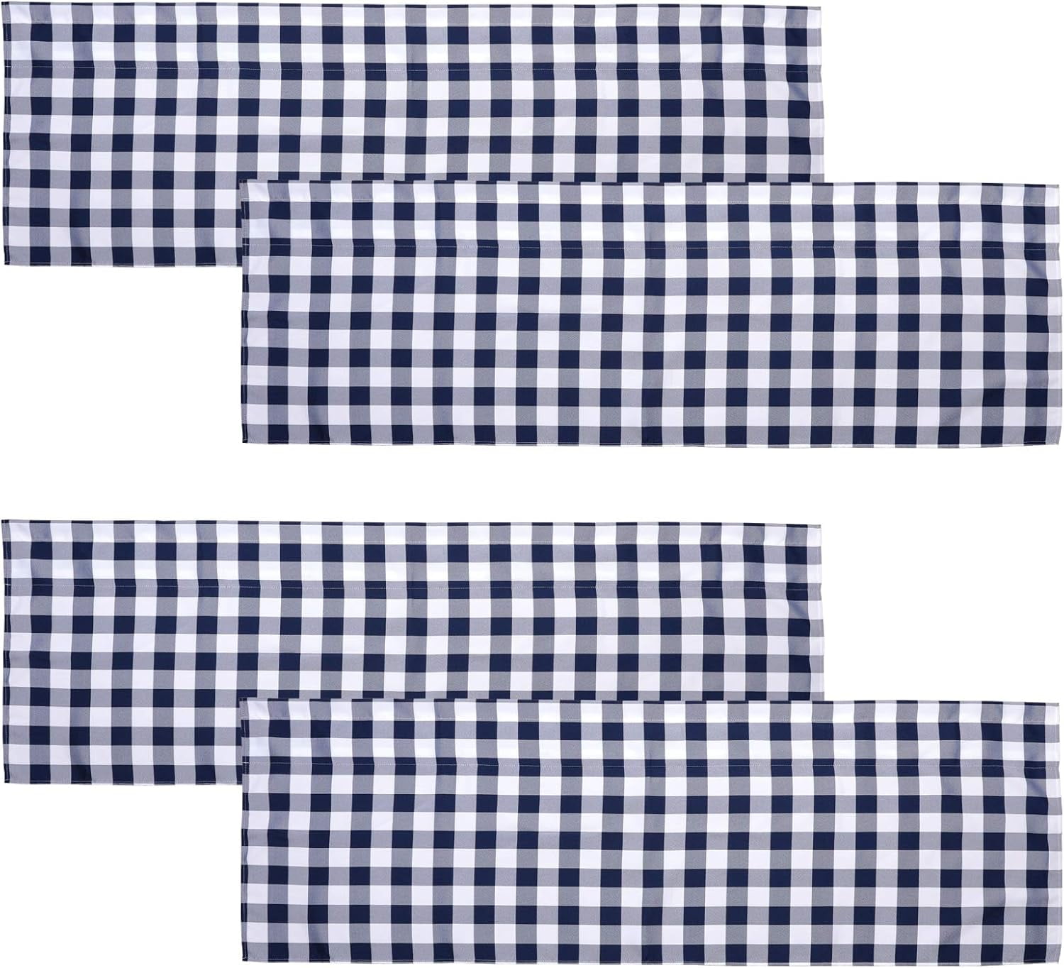 Farmhouse Buffalo Check Valance for Windows with Rod Pocket, Gingham ...