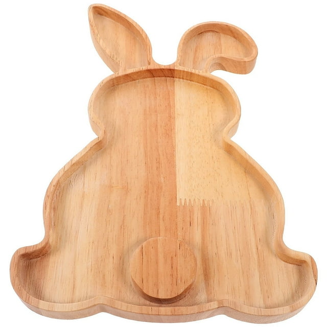 Farmhouse Bunny Serving Trays Nesting Rabbit - Shaped Wooden ...