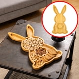 Farmhouse Bunny Serving Wood Trays (Set of 1),Nesting Rabbit-Shaped ...