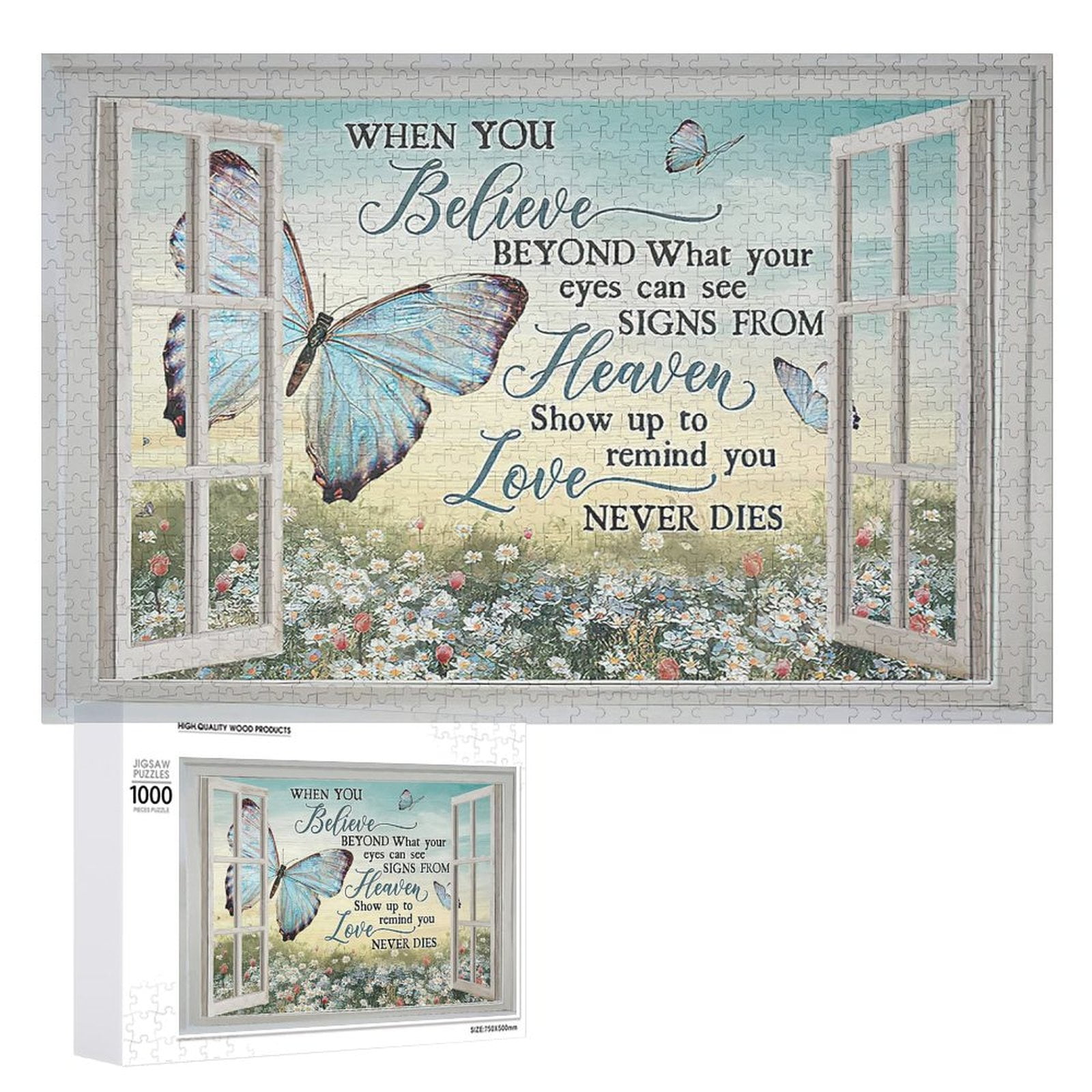 Farmhouse Butterfly Heaven Memory 1000 Piece Jigsaw Puzzles for Adults ...