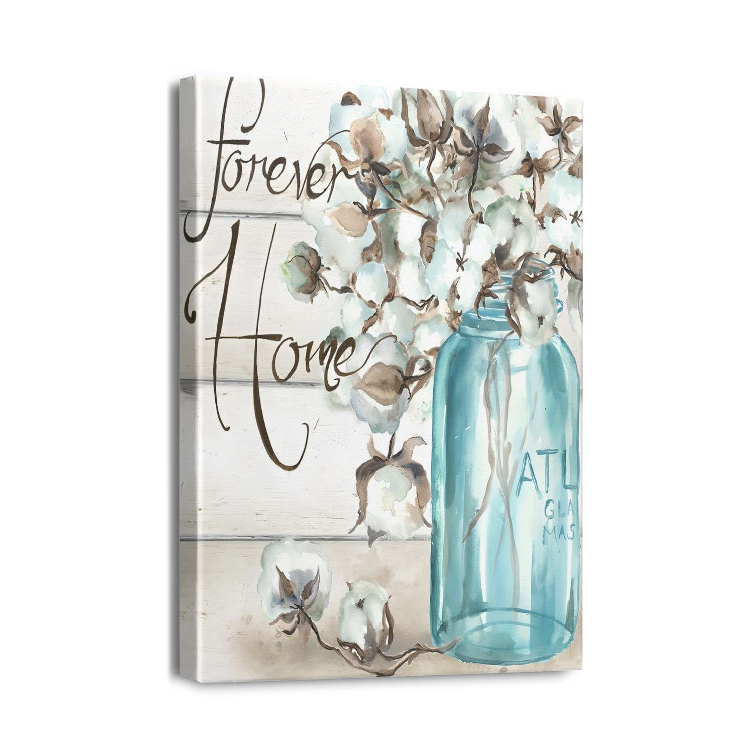 Farmhouse Butterfly Pictures - Cotton Hydrangea Floral Bathroom Wall ...