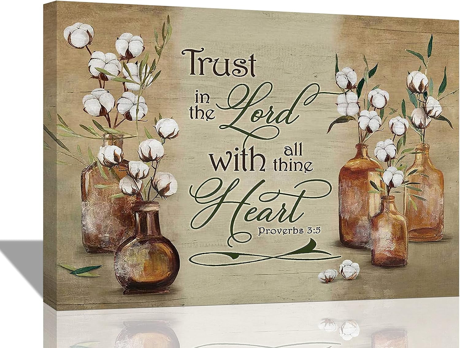 Farmhouse Canvas Wall Art Trust in the Lord Christian Quotes Wall Decor ...