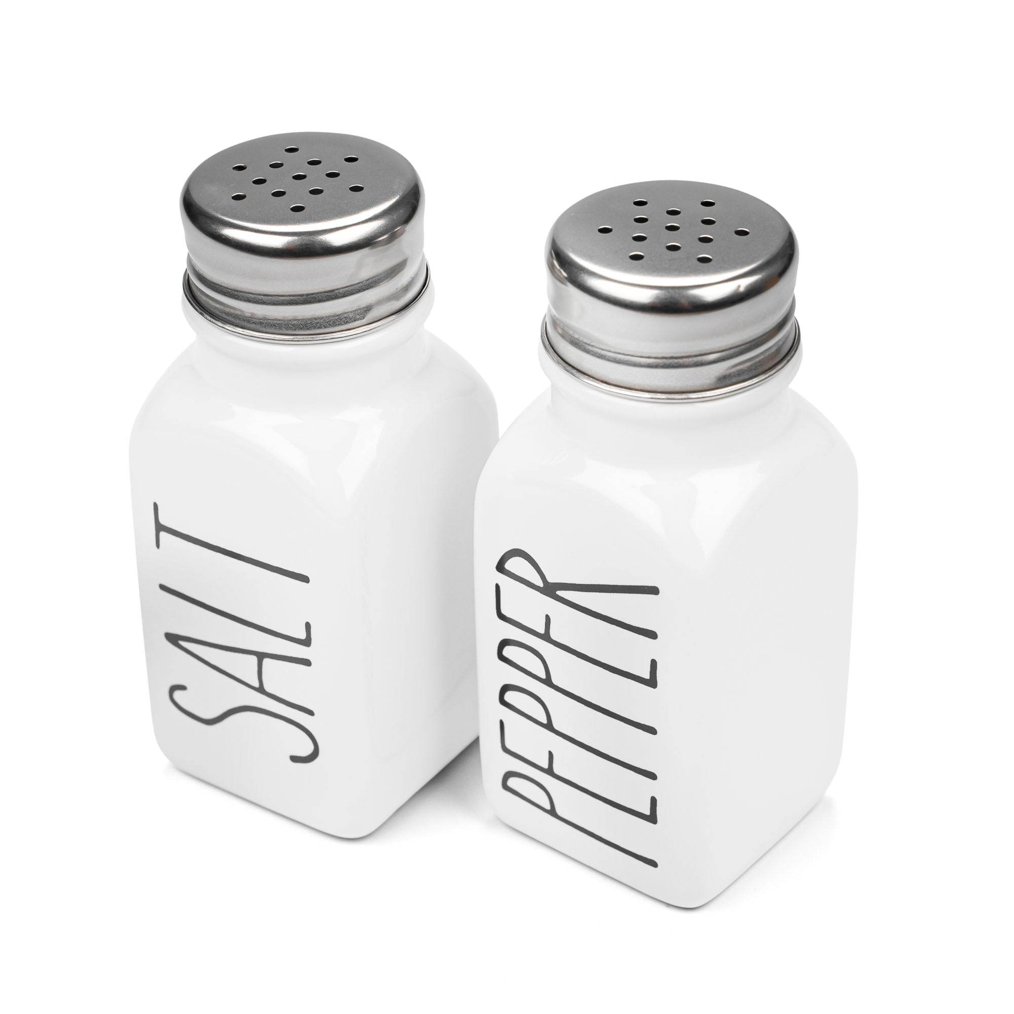 Heartland Home Farmhouse Ceramic Salt and Pepper Containers Set with ...