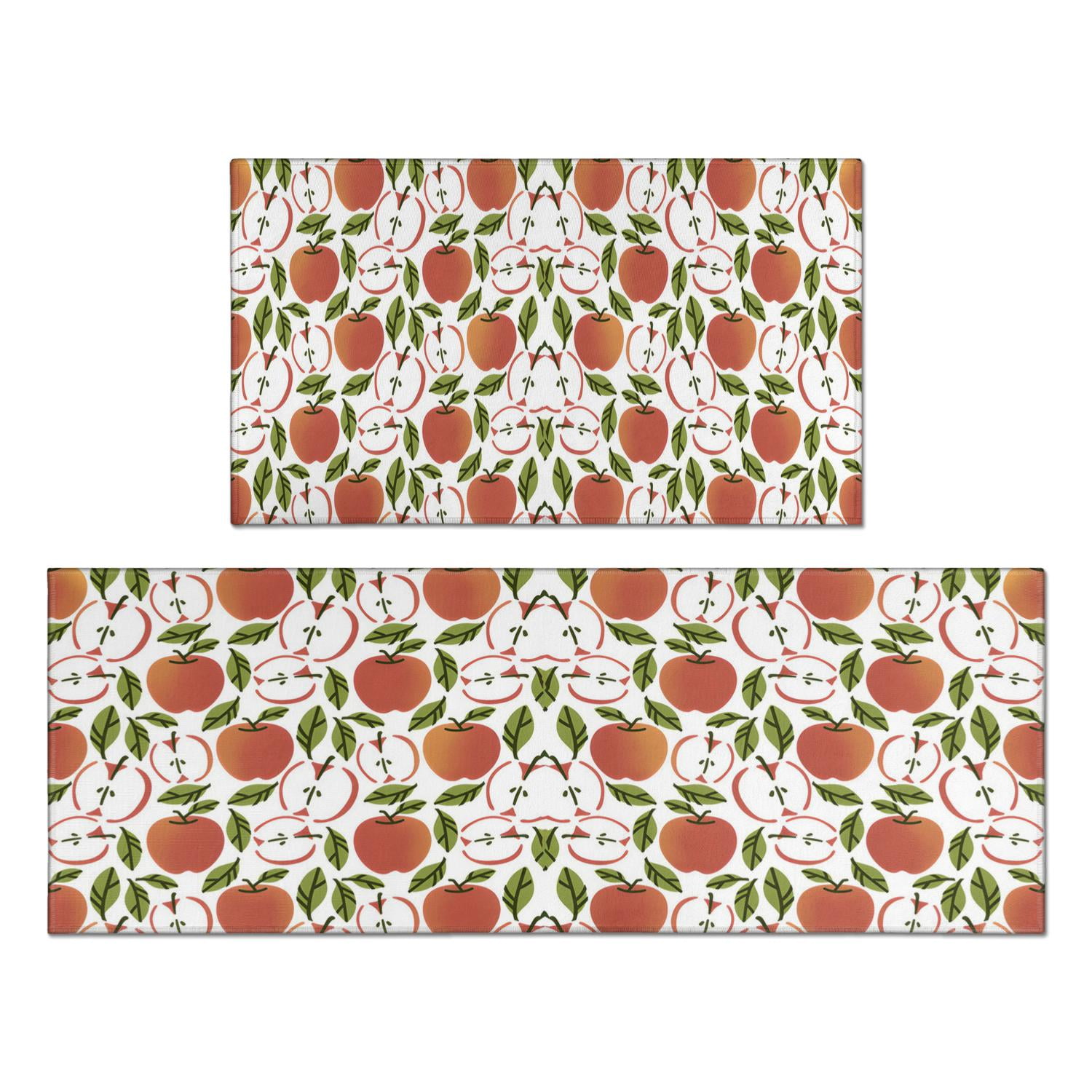 Farmhouse Charm 2-Piece Fall Fruit Kitchen Rugs, Vintage Decorative Rug ...