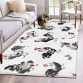 Farmhouse Chicken Area Rug 3x5 FT, Non Slip Entryway Bedside Carpet ...