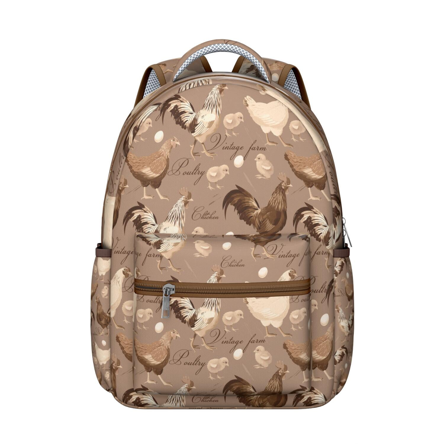 Farmhouse Chicken Student Backpack for Student Cartoon Egg Hen Chick ...