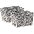 Farmhouse Chicken Wire Storage Baskets with Liner, Medium, Antique ...