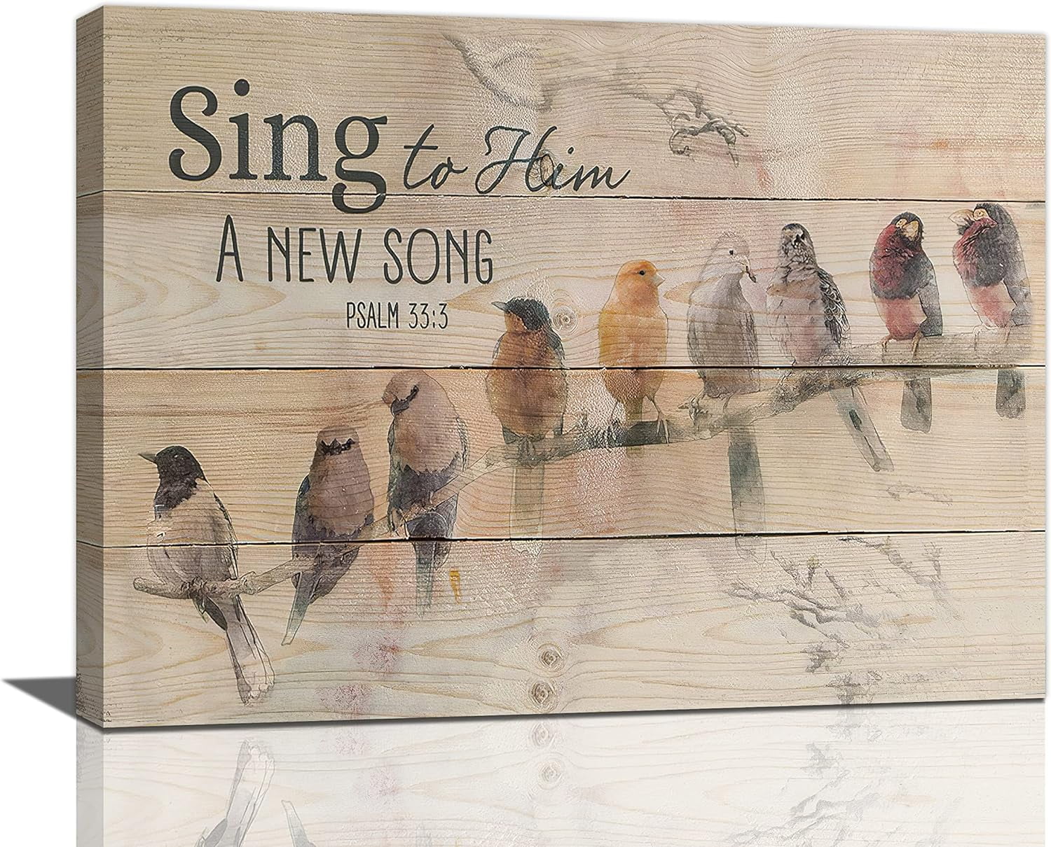 Farmhouse Christian Wall Art Country Bird Canvas Prints Painting Rustic ...