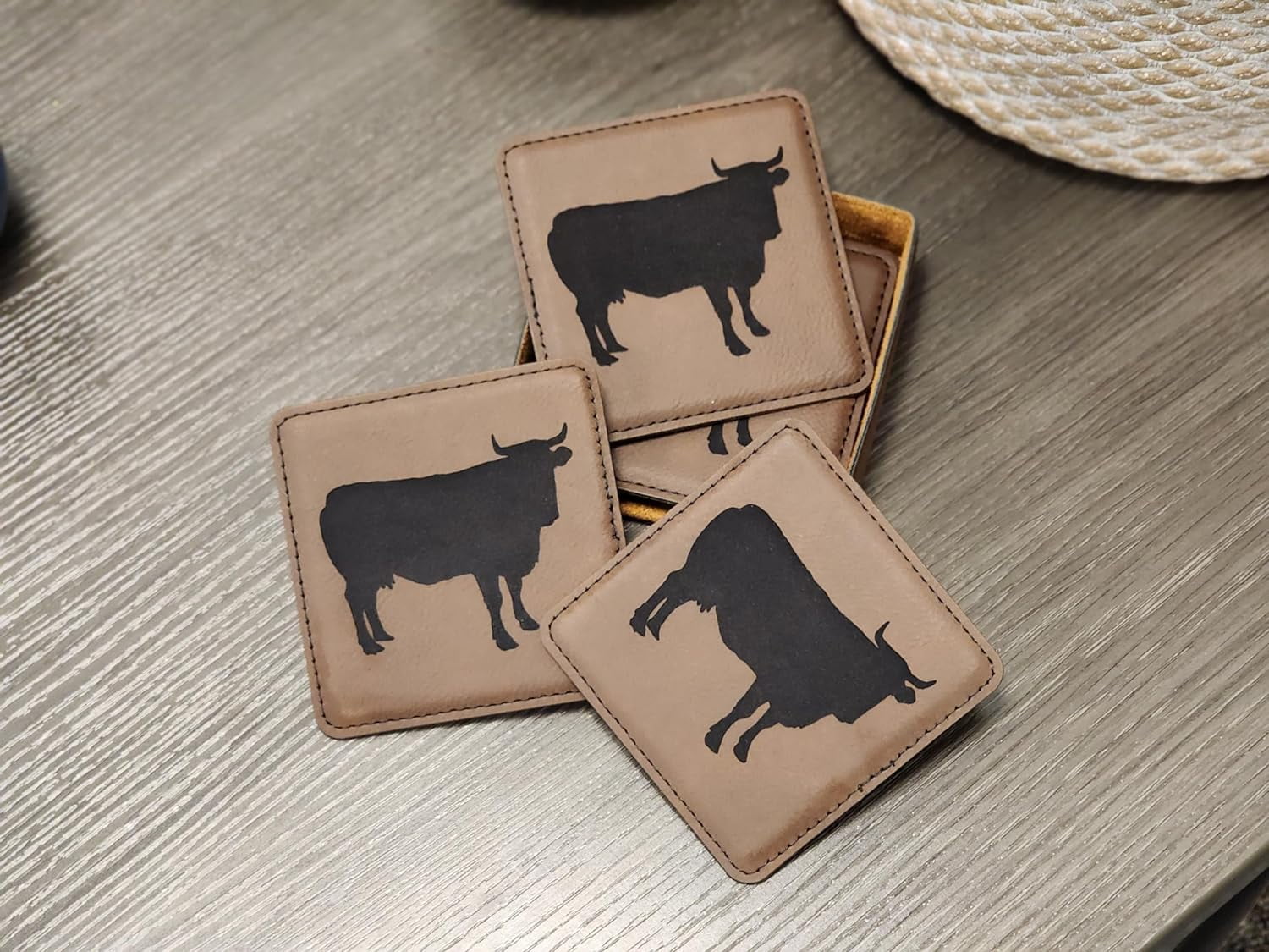 Farmhouse Coasters, Set of 6, Handmade Barware Gifts, Present for New ...
