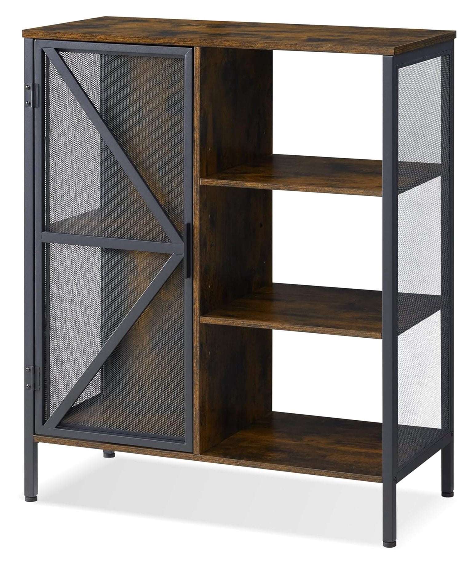 Farmhouse Coffee Bar Cabinet for Home, Industrial Small Accent Buffet ...