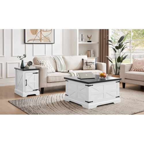 Farmhouse Coffee Table & End Table Set - Rustic Barn Design Center ...