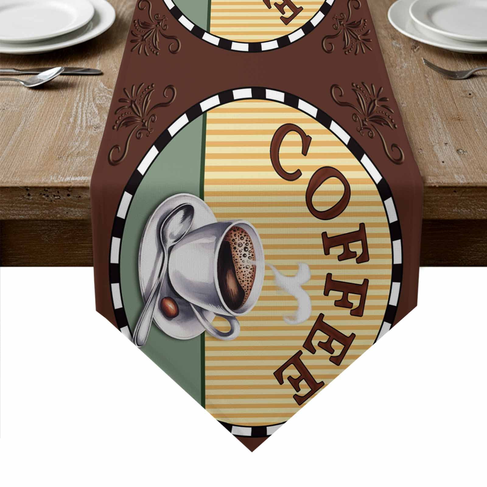 Farmhouse Coffee Table Runner Linen Burlap Table Runner 48 Inches Long ...