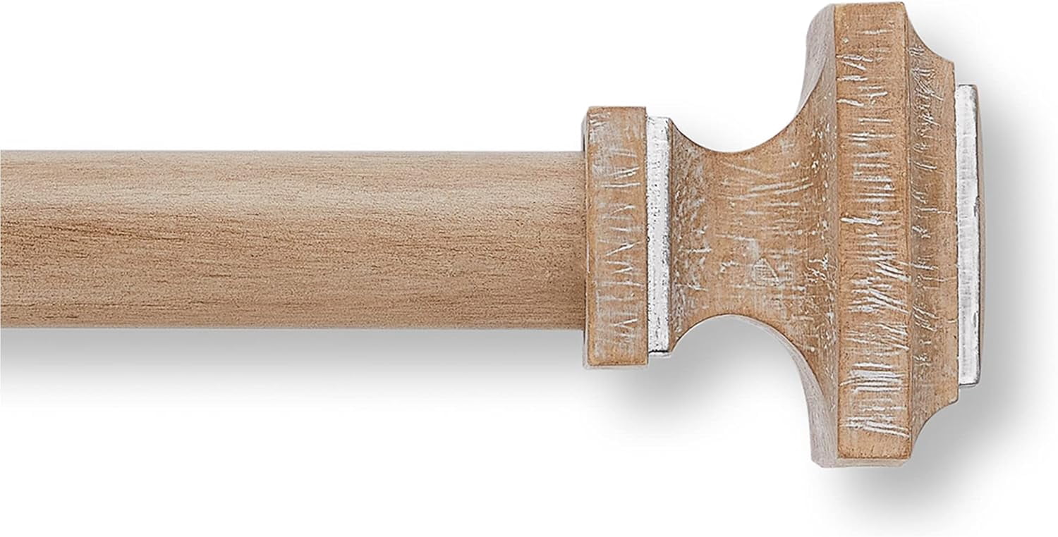 Farmhouse Collection Diameter Curtain Rod Set with Cottage Square ...