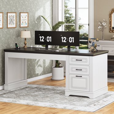 Free Shipping! Bestier 55.7 inch L-Shaped Lift Top Desk with Storage ...