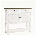 Farmhouse Console Table with 2-Door Cabinet & 2 Drawers, Coffee Bar ...
